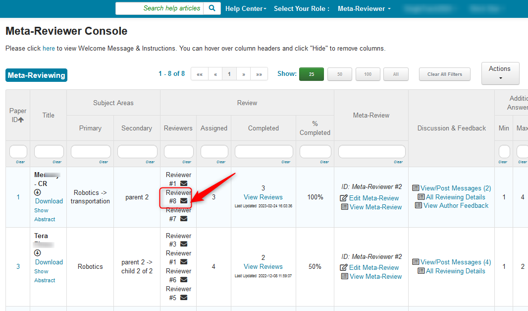 HOW META-REVIEWER EMAILS REVIEWER | Microsoft Conference Management Toolkit Documentation